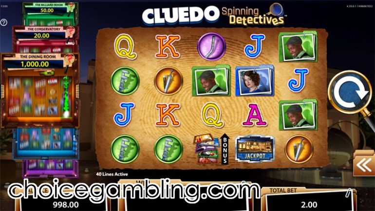 Cluedo Spinning Detectives Slot Machine by WMS