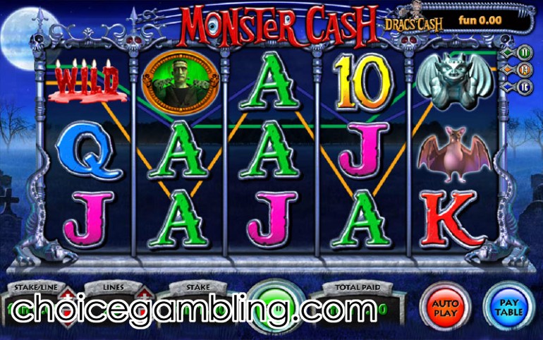 Monster Cash Slot Machine by Electracade